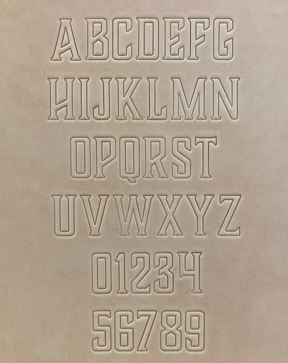 1" Tall DELRIN Alphabet/Letter Embossing Plate Set -24(B ...